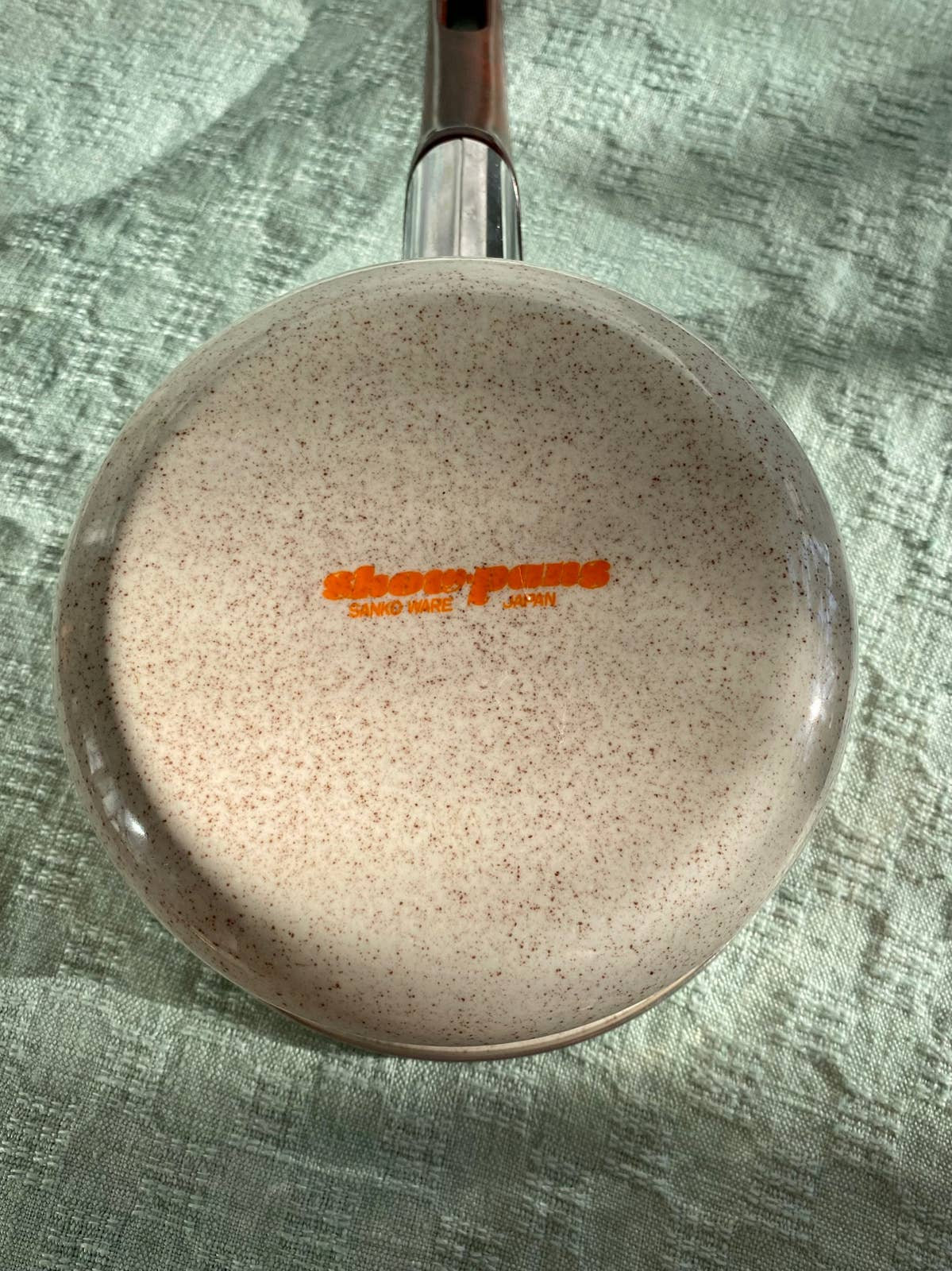 Vintage Sanko Ware Japan Show-pans Brown and Orange Flower 70s Saucepa ...