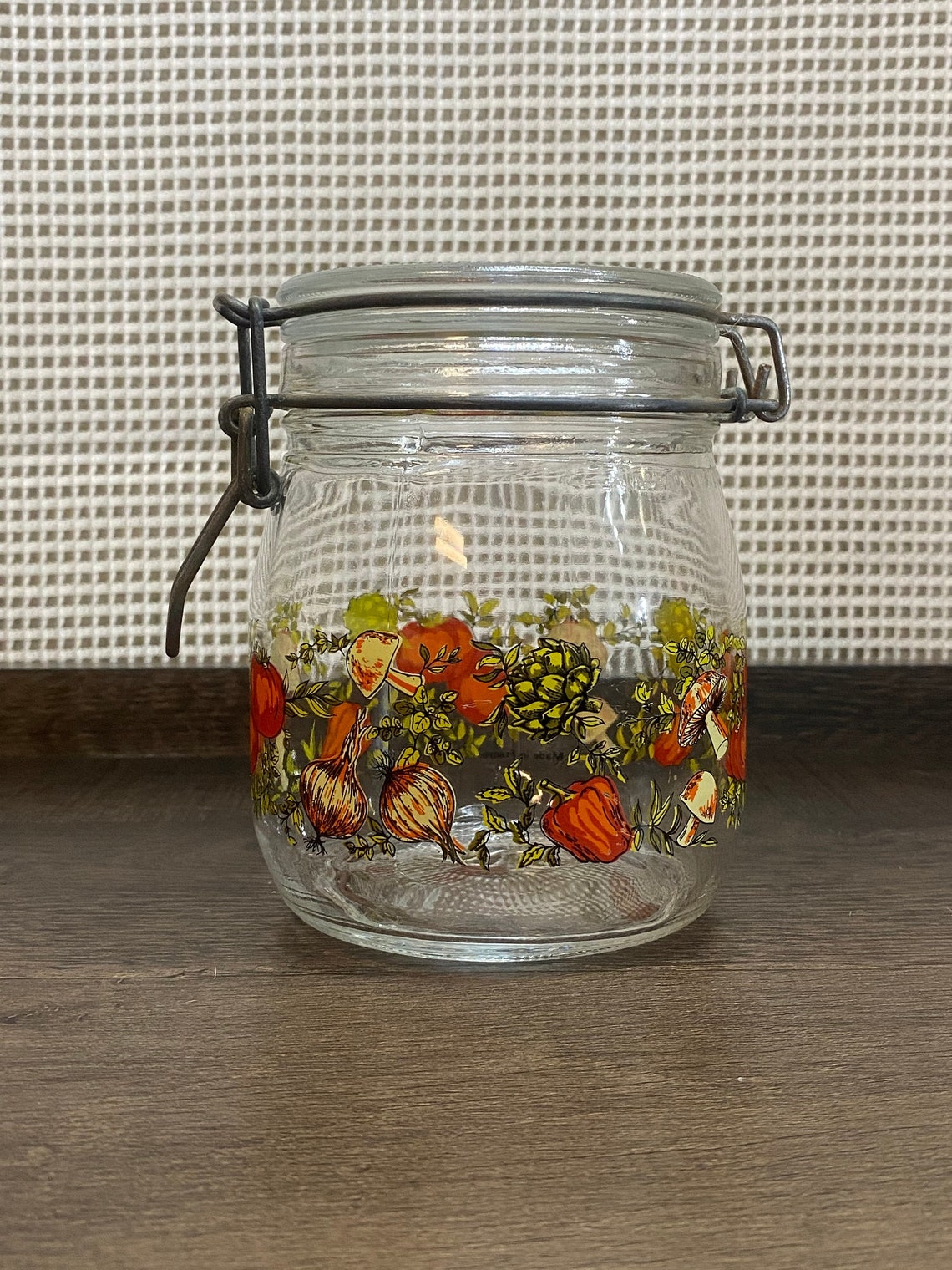 Vintage Arc France Glass Spice of Life Canister Jar With Lid - Etsy