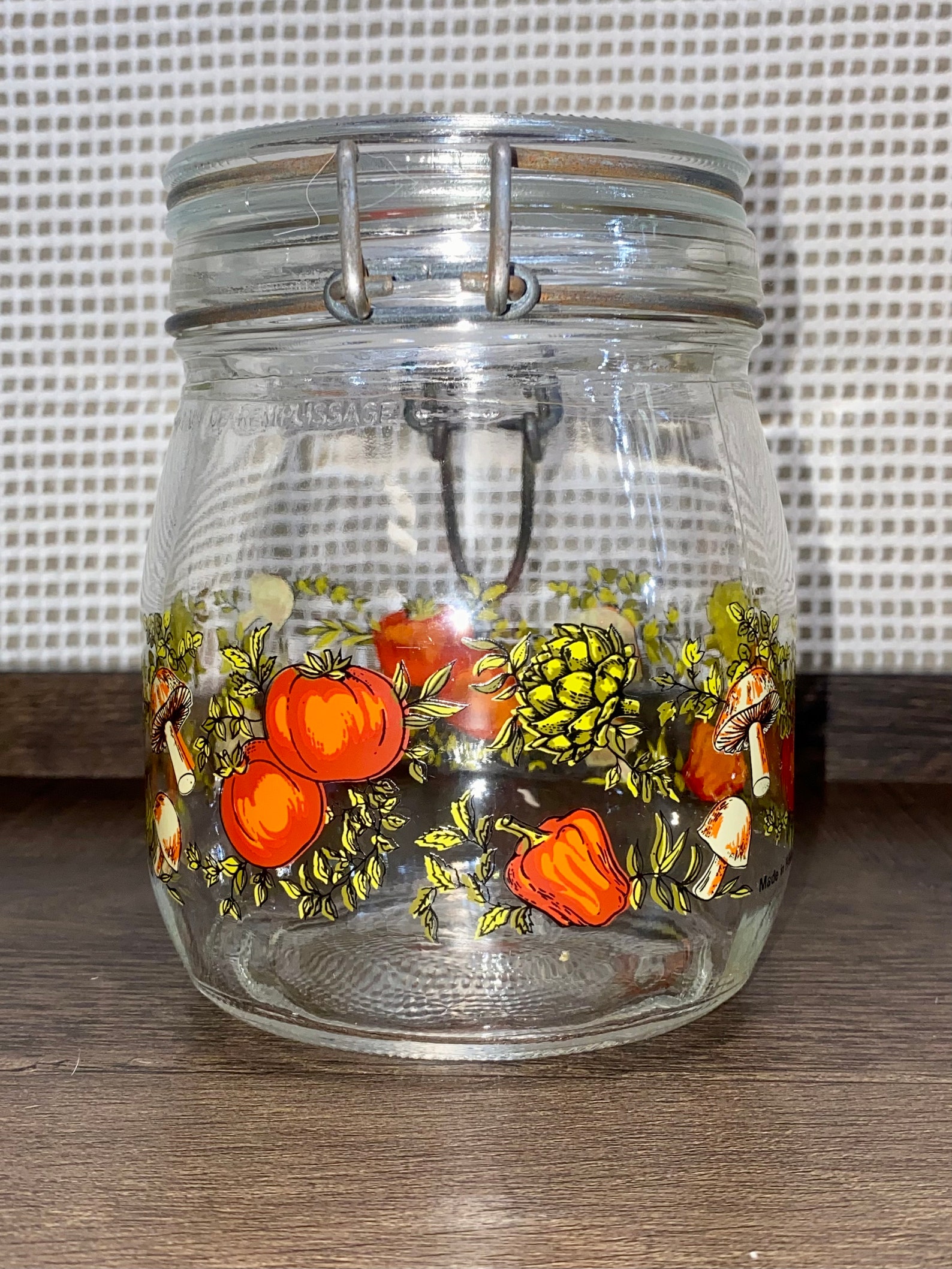 Vintage Arc France Glass Spice of Life Canister Jar With Lid - Etsy
