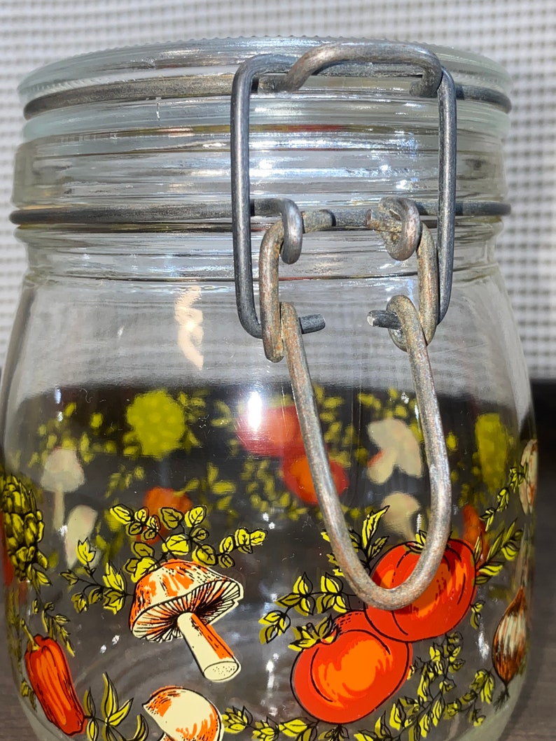 Vintage Arc France Glass Spice of Life Canister Jar With Lid - Etsy
