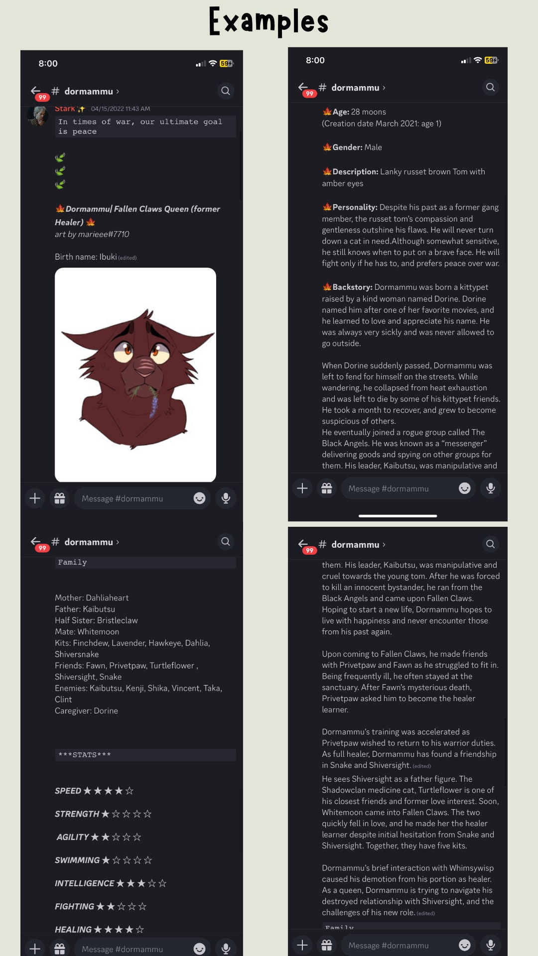 Discord Character Sheet Commission for Roleplays, DND, Tabletop Games ...