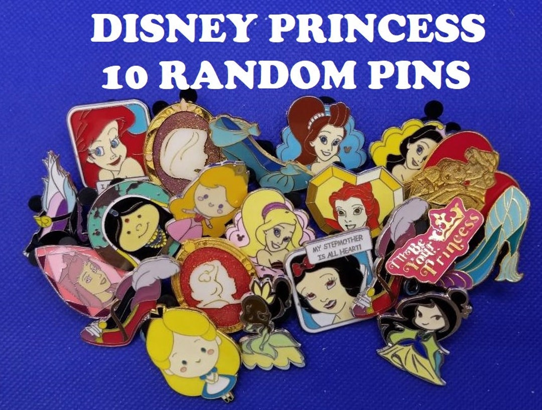 Disney Trading Pins - Disney Princess Pins, 10 Random Pins - Cinderella ...