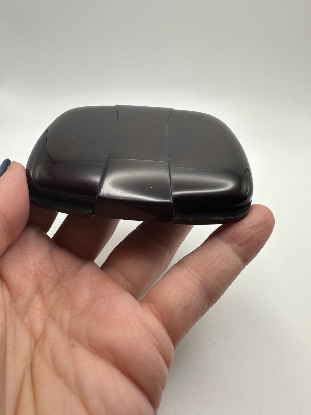 Vintage SCHILDKRAUT Lucite Faux Tortoise Shell Compact, Double Mirror ...