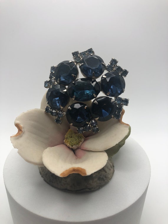 stunning statement blue rhinestone - Gem