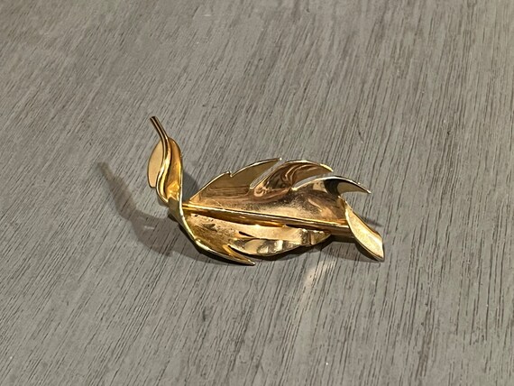 Vintage Feather Gold Tone Pin Vintage Feather Pin - Etsy