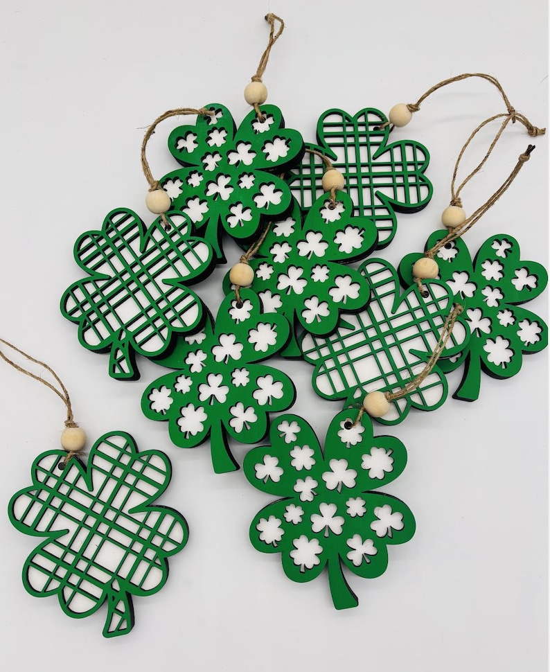 Shamrock Christmas Ornament, St. Patrick's Day Decor, Spring, Clover ...