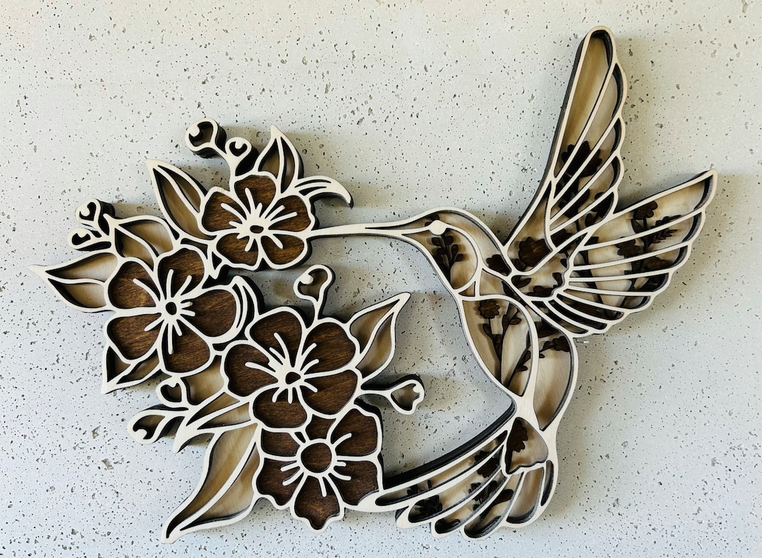 Hummingbird, Layered Wood, Layered Decor, Mother's Day Gift, Unique ...