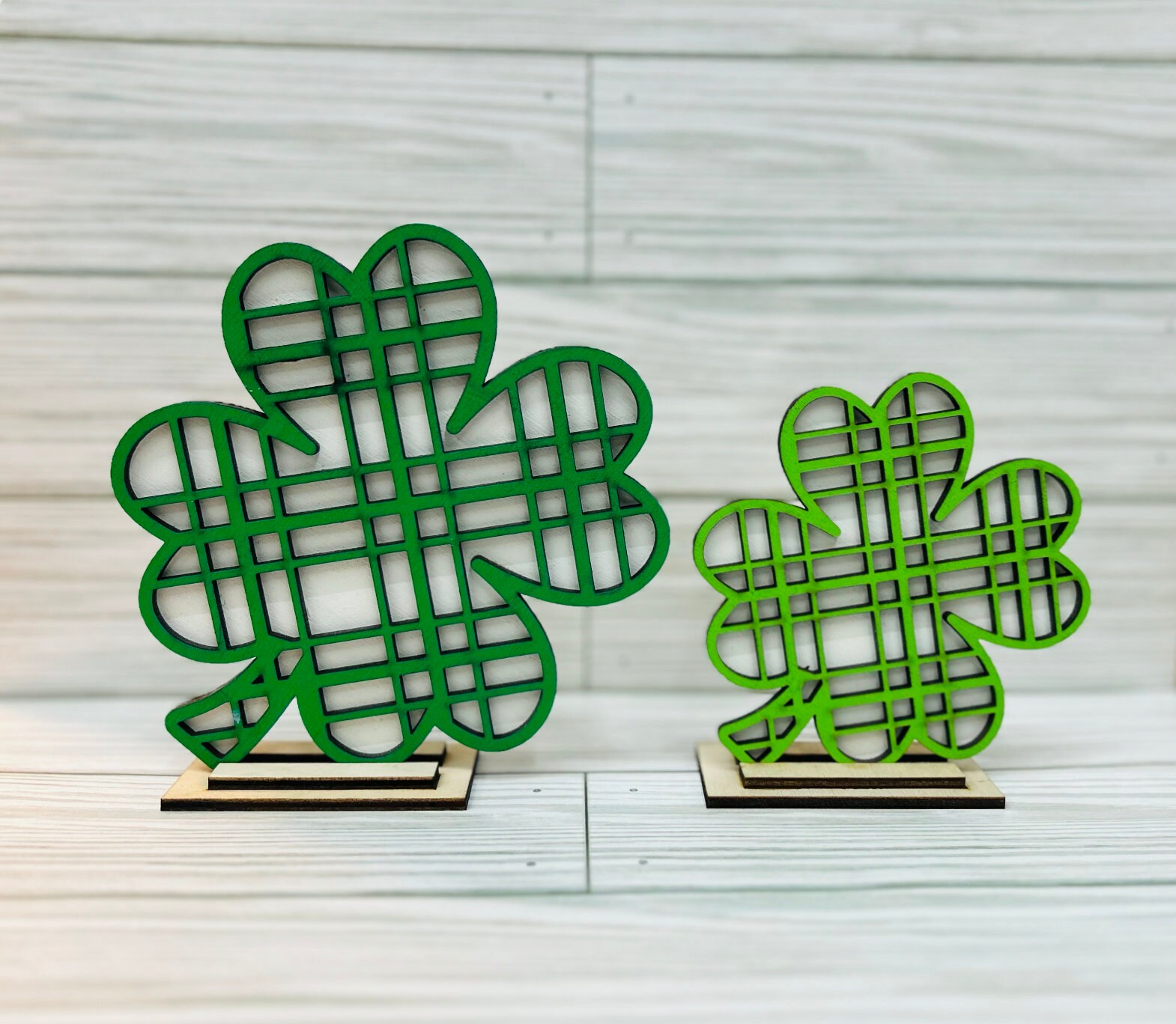 St. Patrick's Day Decorations Wood Shamrocks Shelf - Etsy