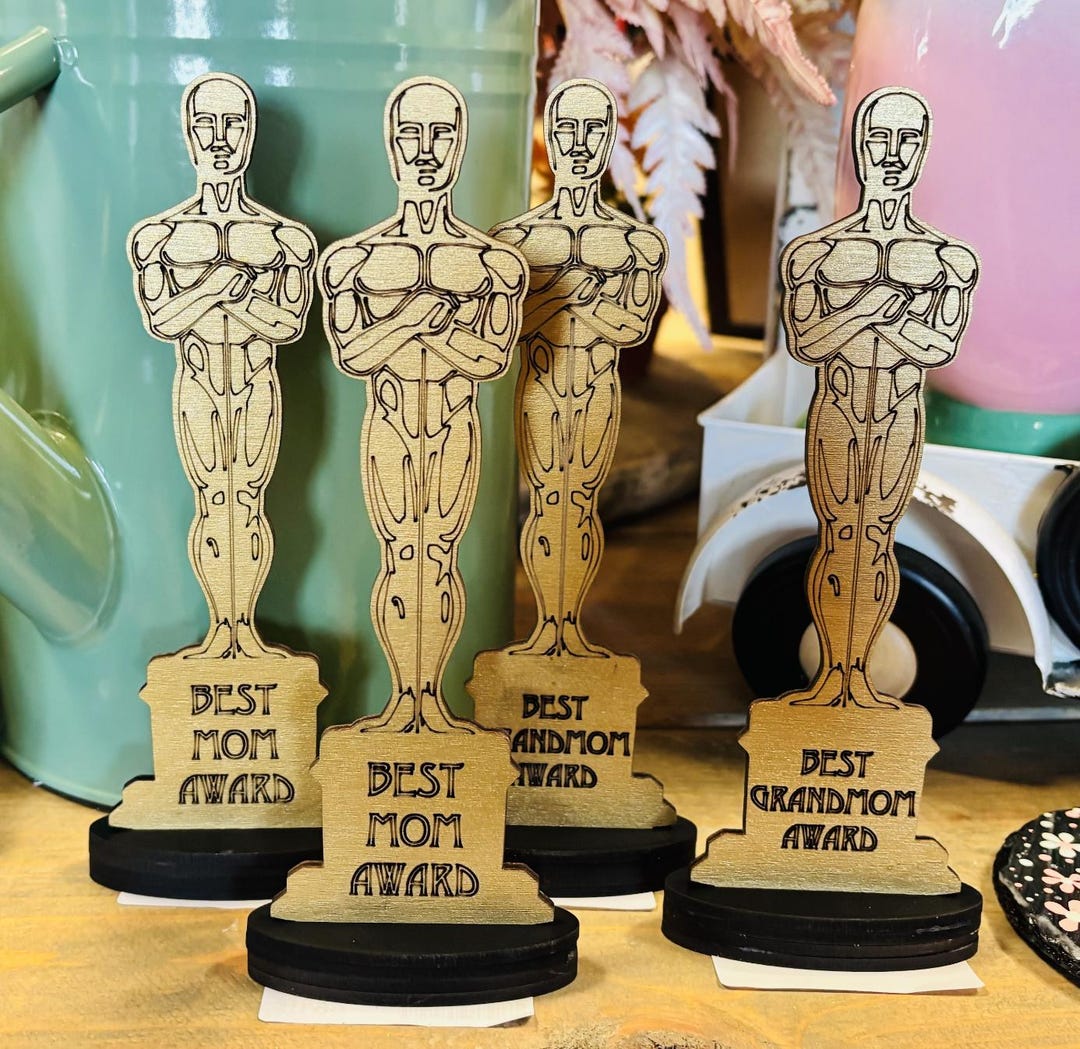 Personalized Oscar Inspired Wood Statue, Theater Award (7in.), Mother's ...