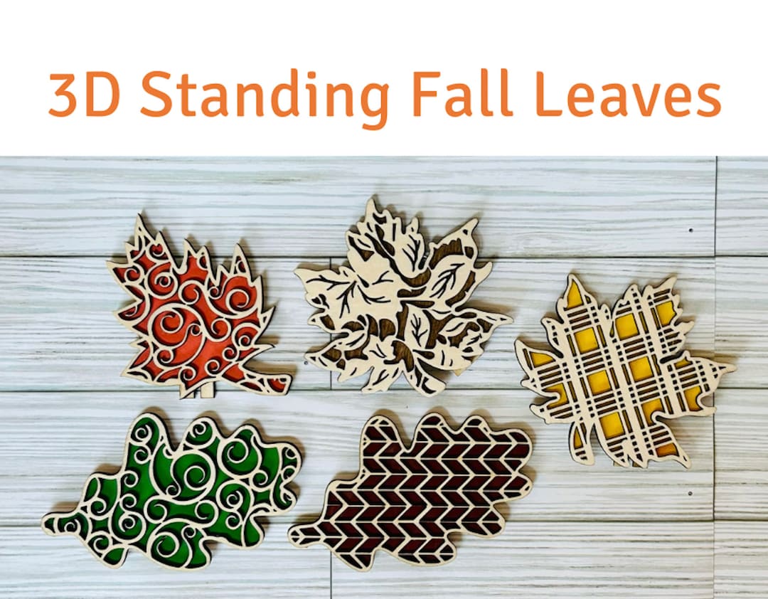 Fall Leaves Decor: Thanksgiving, Halloween, Fall, Wood, Table Tiered ...