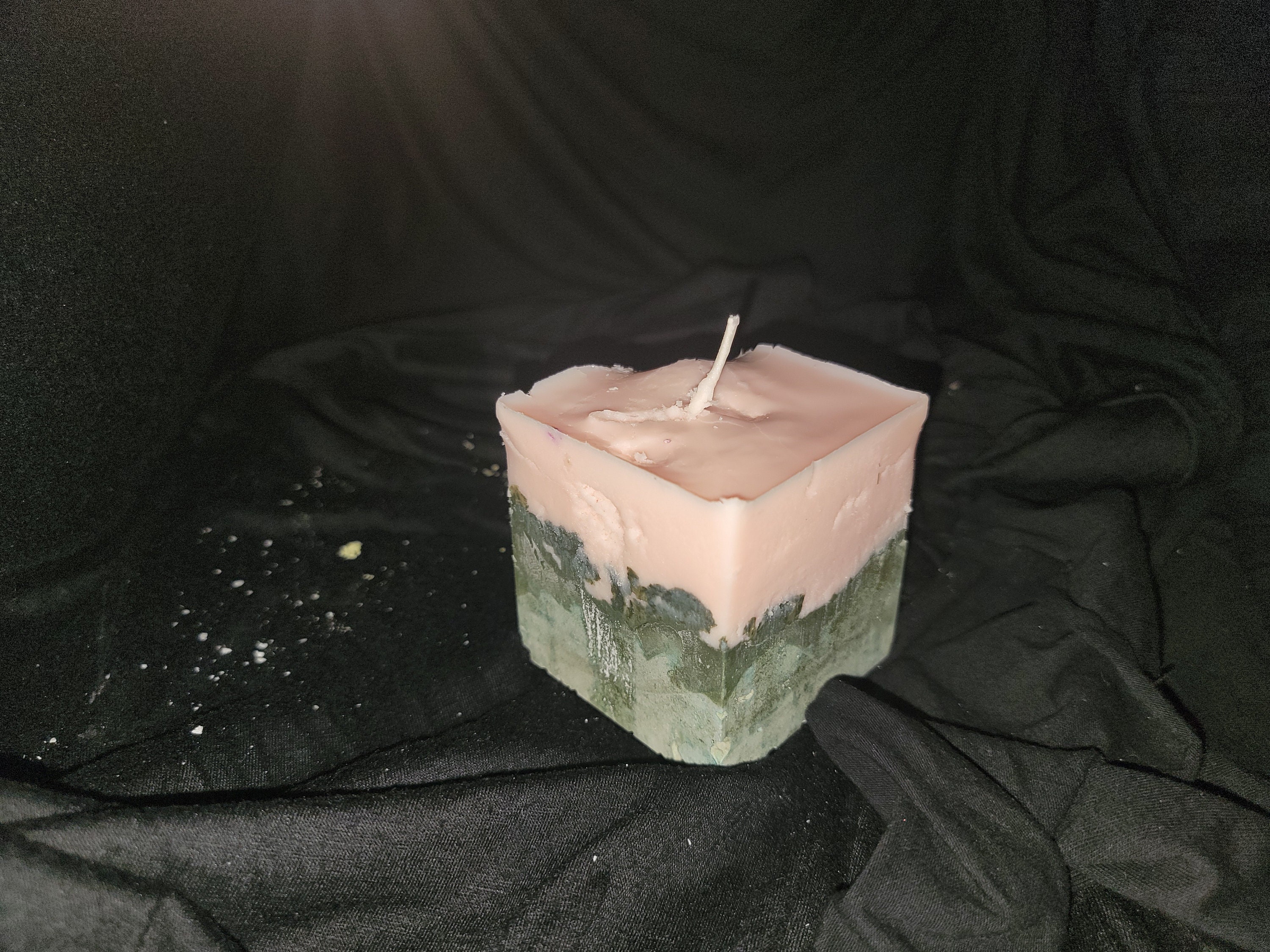 Geometric 1-wick Candle With Concrete Base - Etsy