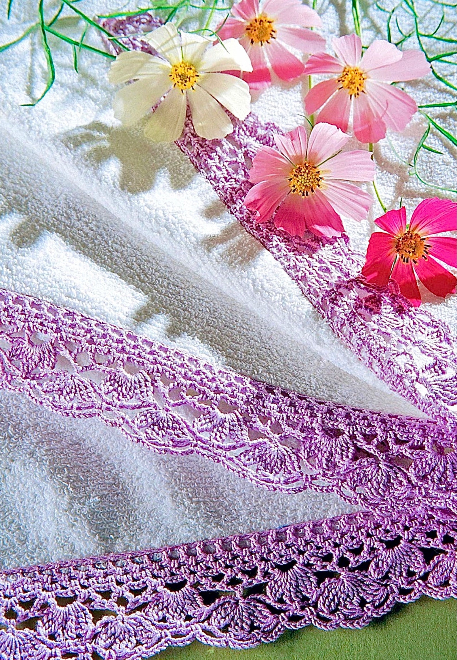Lace Edging Crochet Pattern: Towel & Napkin Border (PDF Pattern) - Etsy