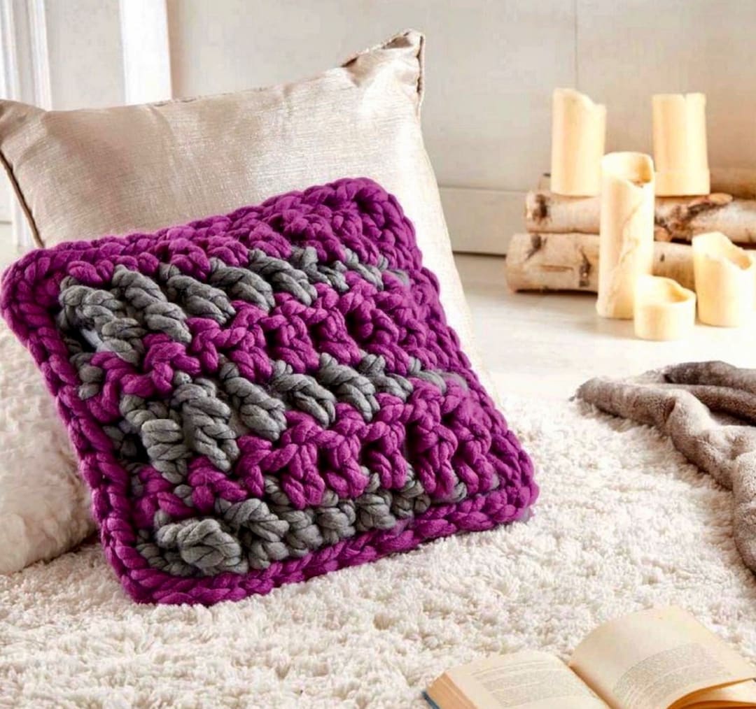 Pillow CROCHET PATTERN, Chunky Heavy Yarn, Easy Crochet. Pillow 001 - Etsy