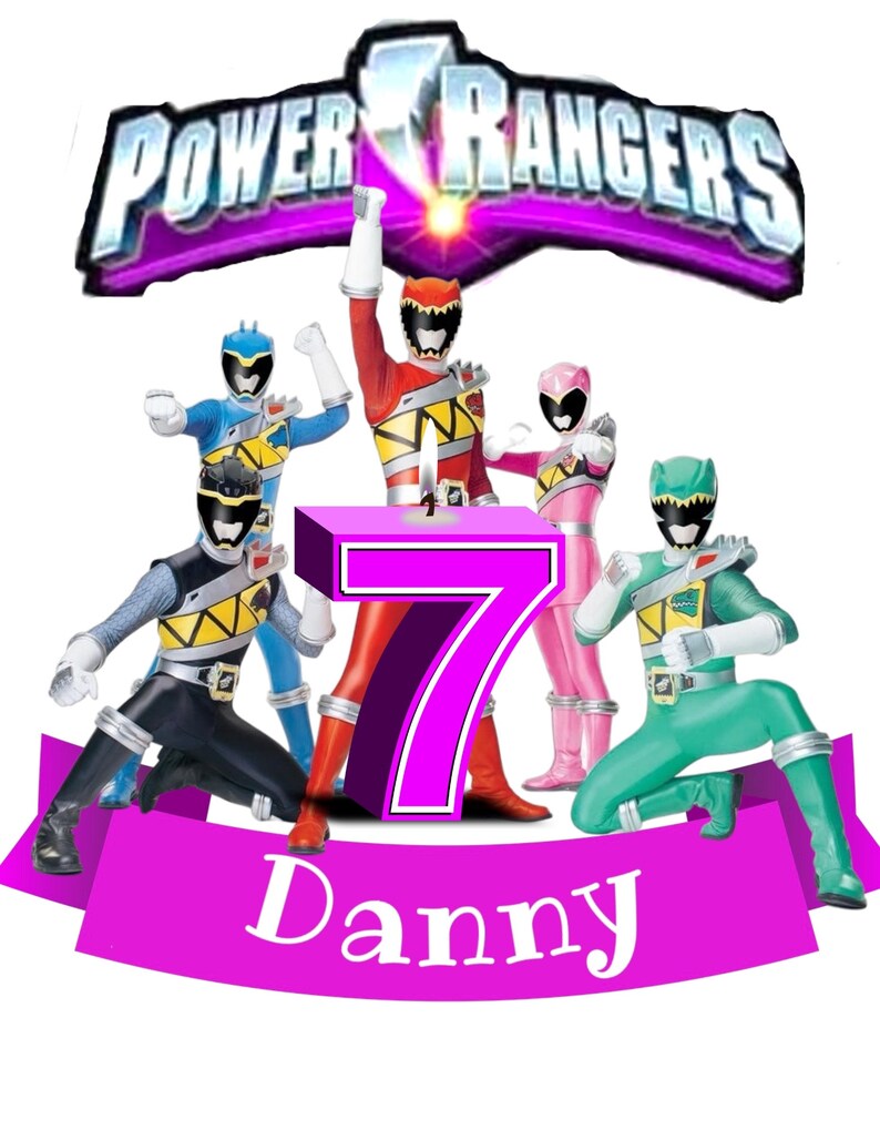 Custom Power Ranger Digita Cake Topper Kids Birthday Cake Topper ...