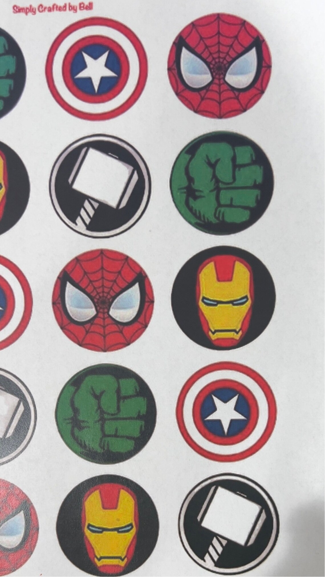 Super Hero Cupcake Topper L Super Hero Cookie Topper Superhero Symbols ...