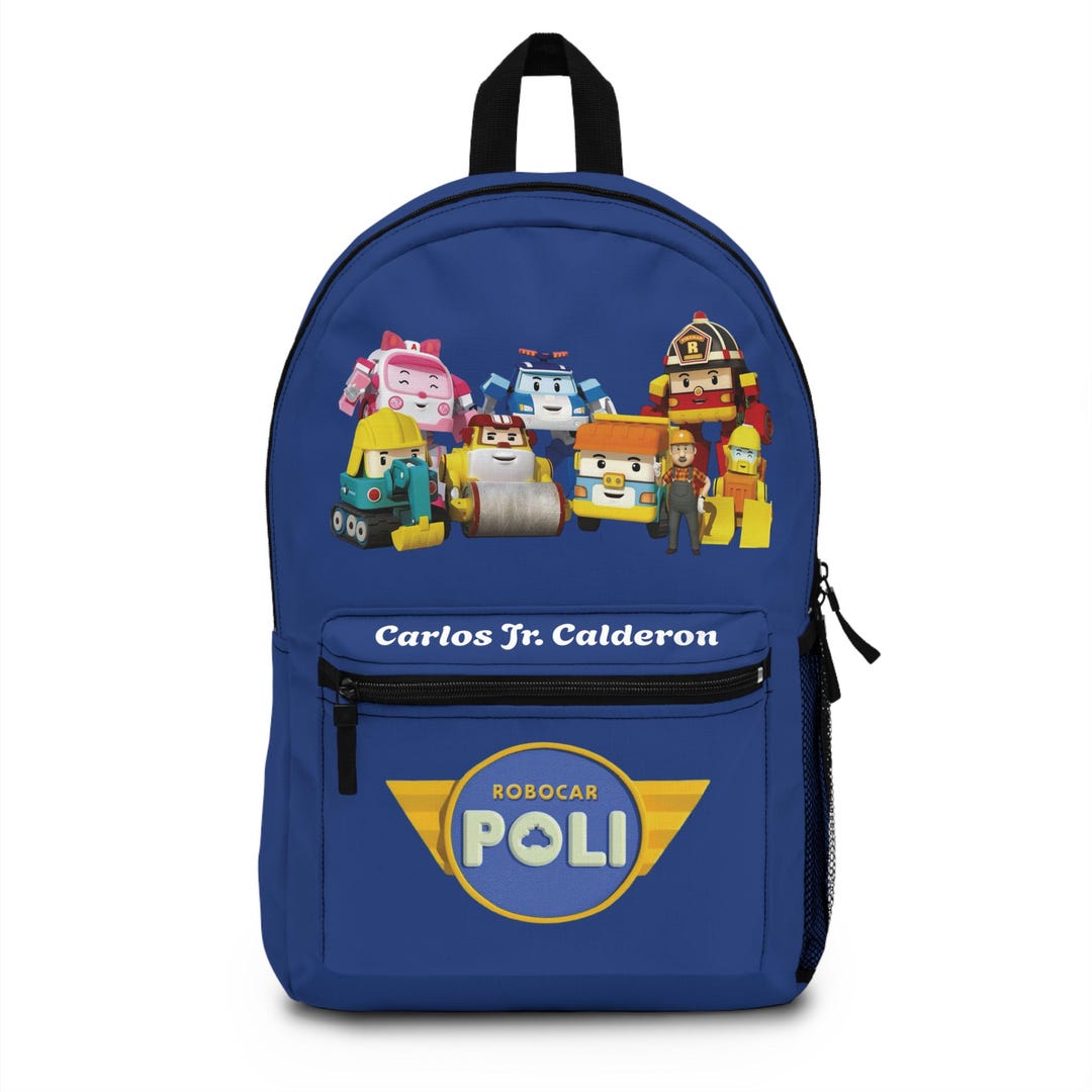Kids Robocar Poli Backpack, Boys Girls School Bag, Children Travel ...