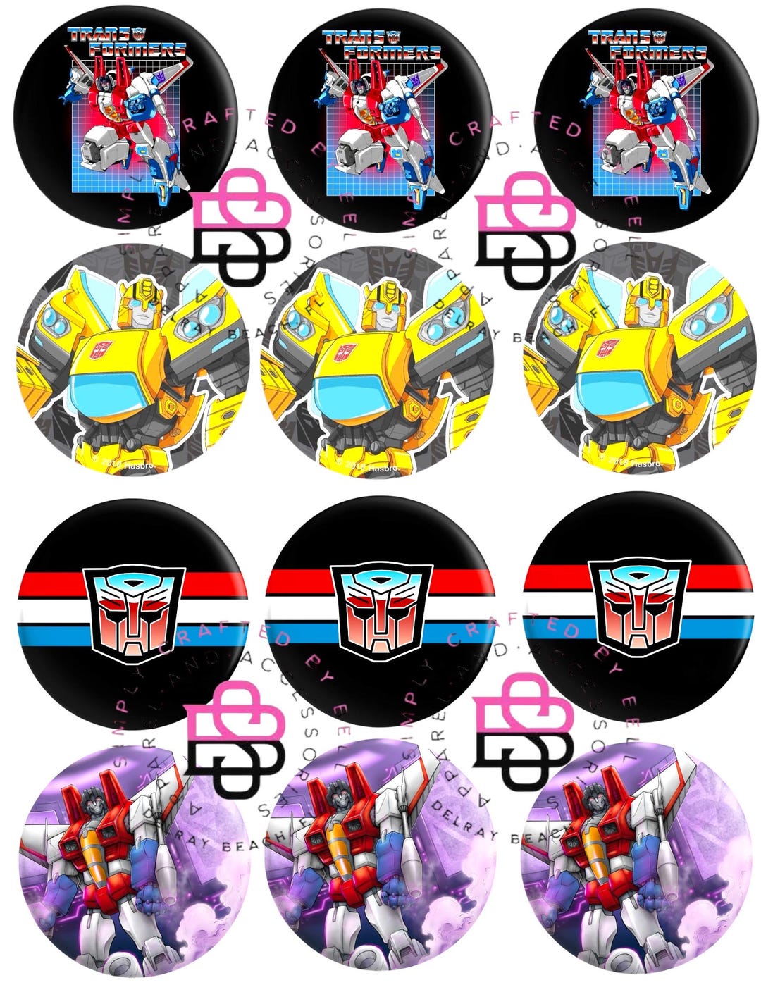 Rescue Bots Cupcake Toppers: Kids Birthday Party Decor (PNG, JPG, PDF ...