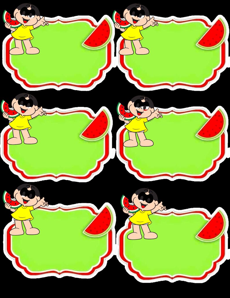 Custom Monica and Friends Name Tag | Personalized Turma De Monica Name ...