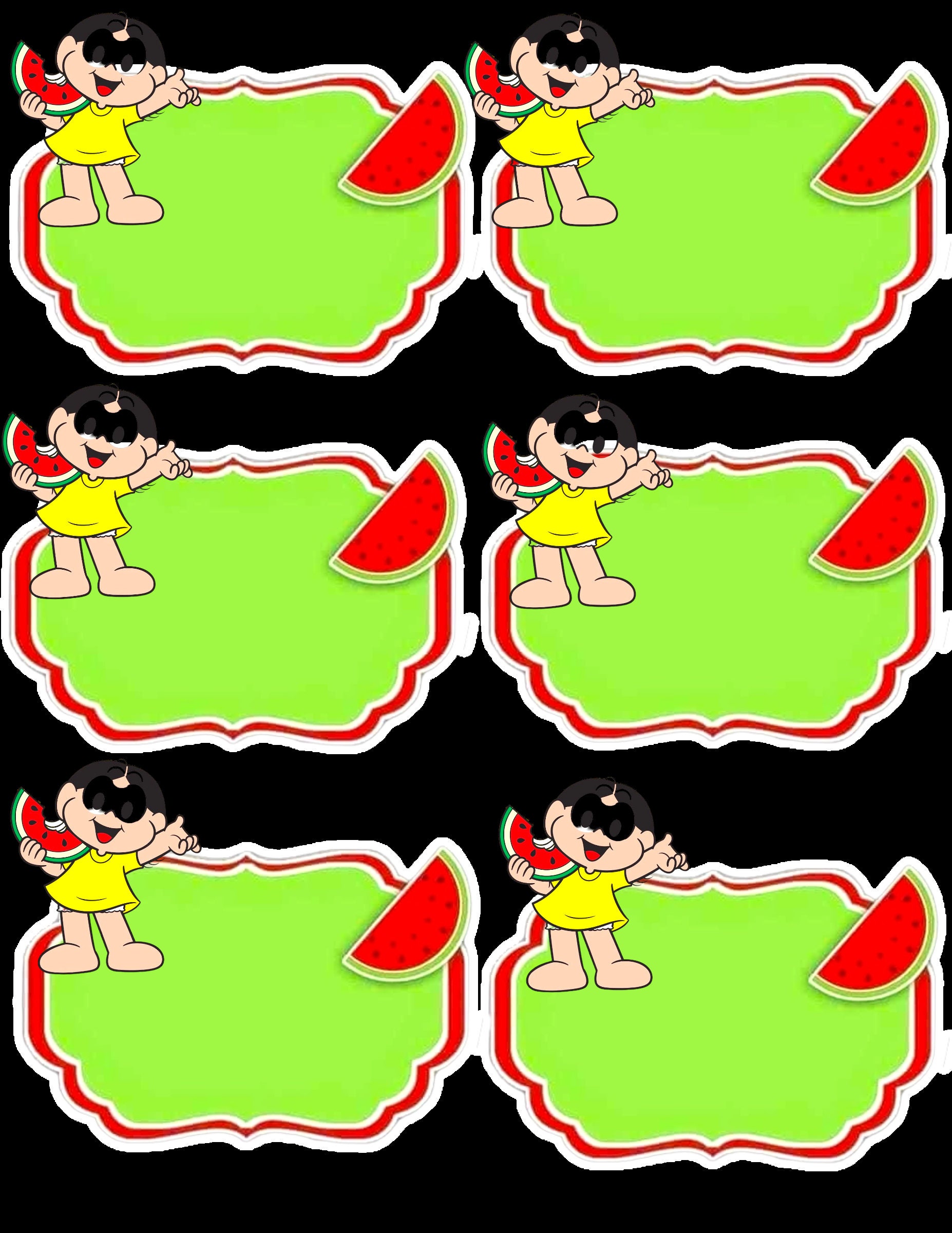 Custom Monica and Friends Name Tag | Personalized Turma De Monica Name ...