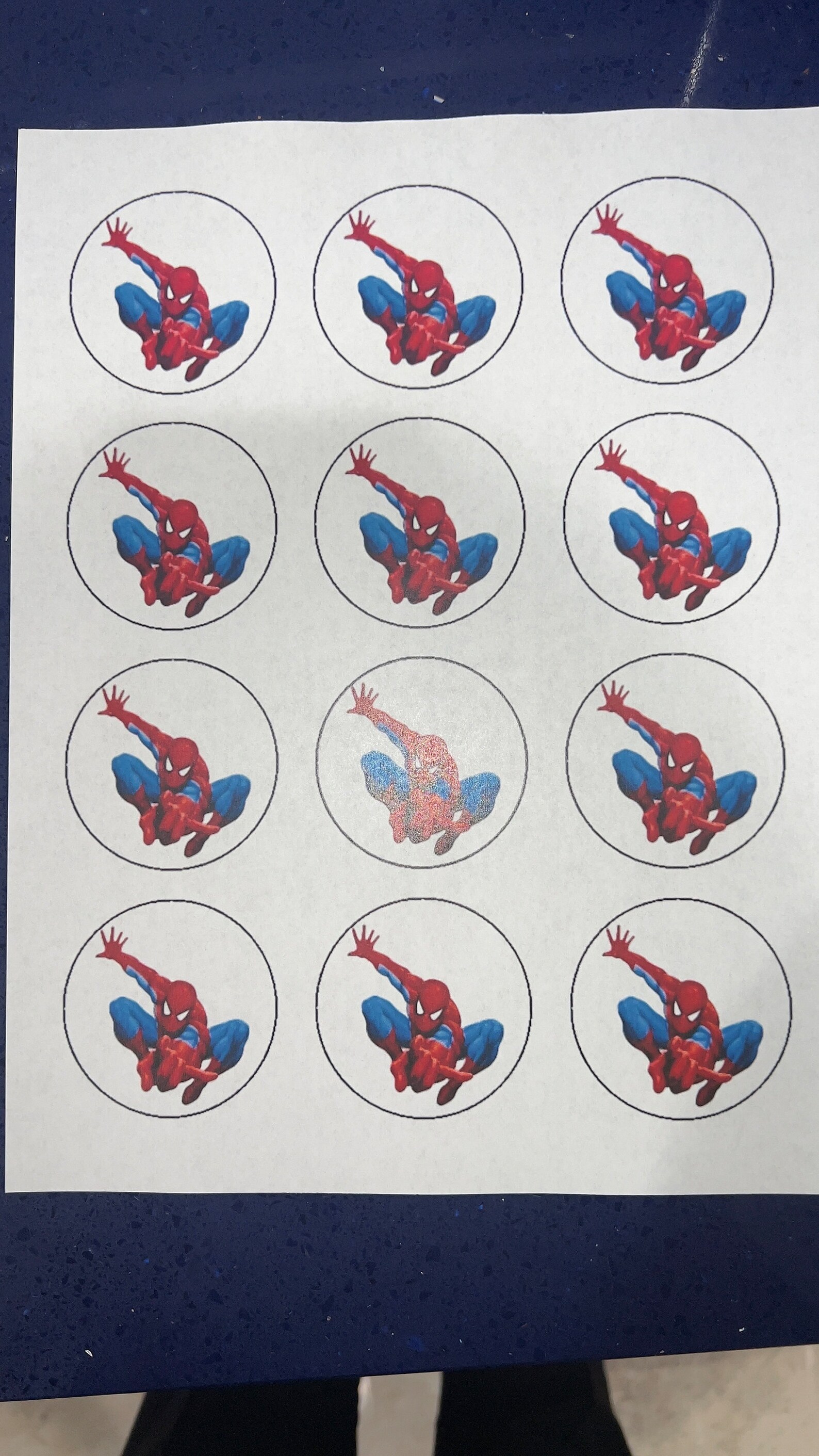 Custom Spider-man Round Cup Cake Topper Custom Super Hero Round Cookie ...