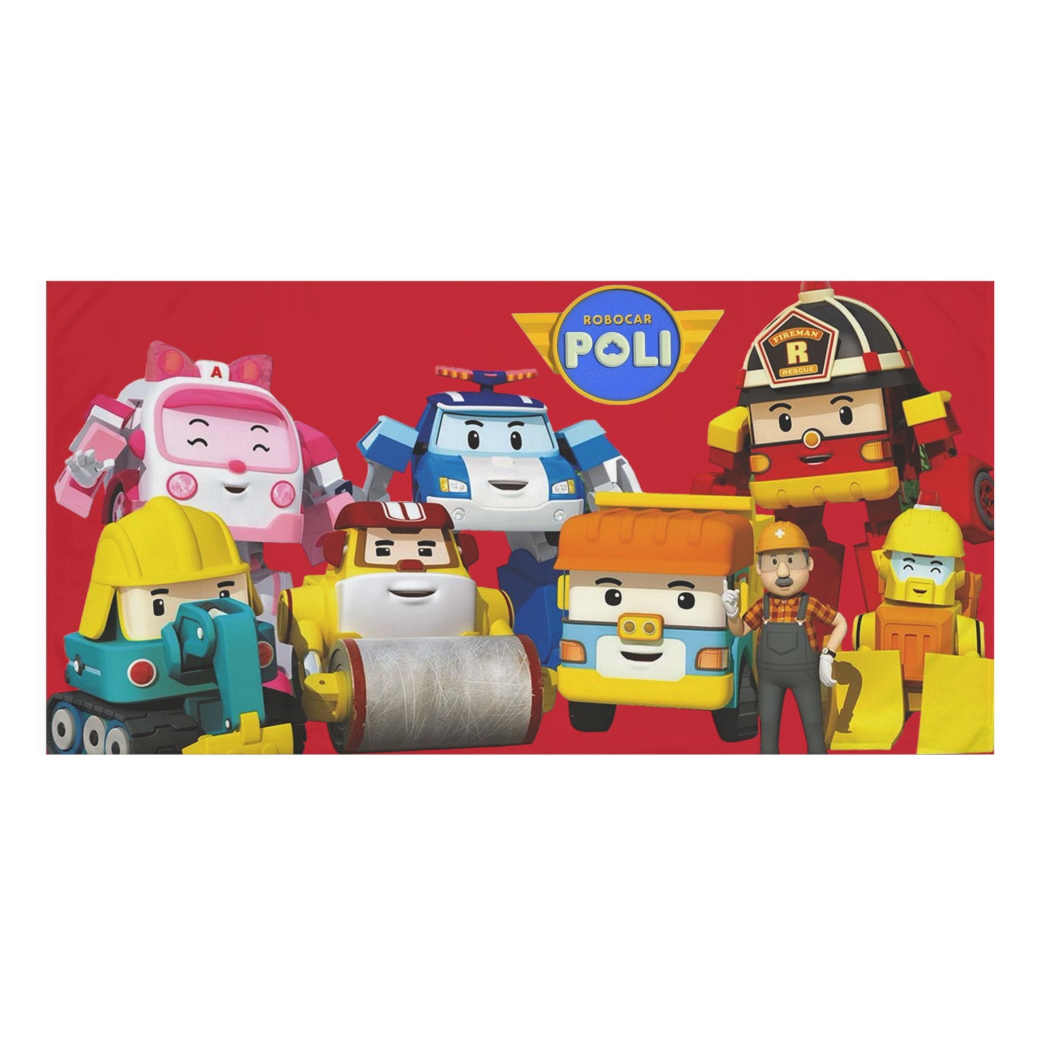 Custom Robocar Poli Beach Towel Kids Robocar Poli Beach Towel Robocar ...