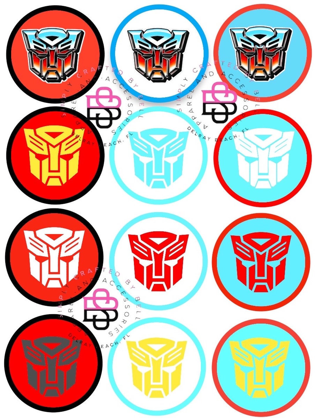 Superhero Rescue Bots Cupcake Toppers, Kids Transforming Robot Cookie ...
