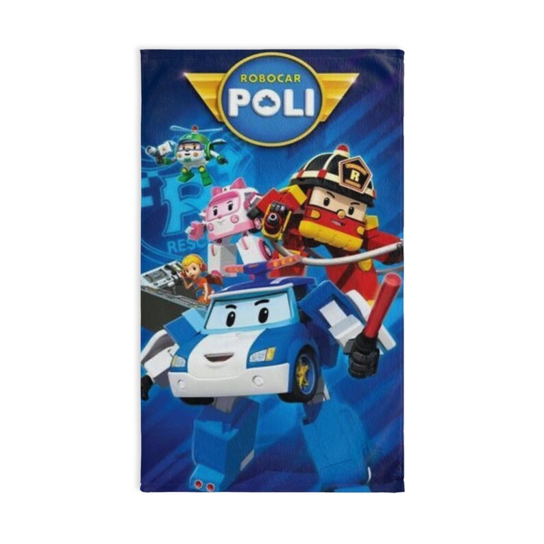 Robocar Poli Kids Hand Towel | Custom Kids Hand Towels | Robocar Poli ...