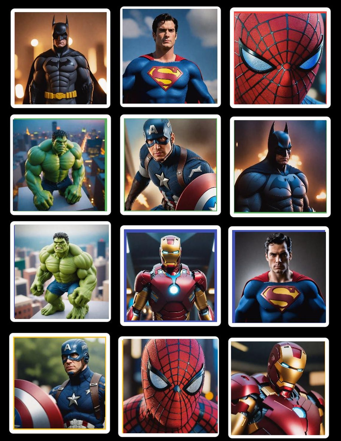 Kids Superhero Cupcake/cookie Toppers: Square Superhero Symbols ...