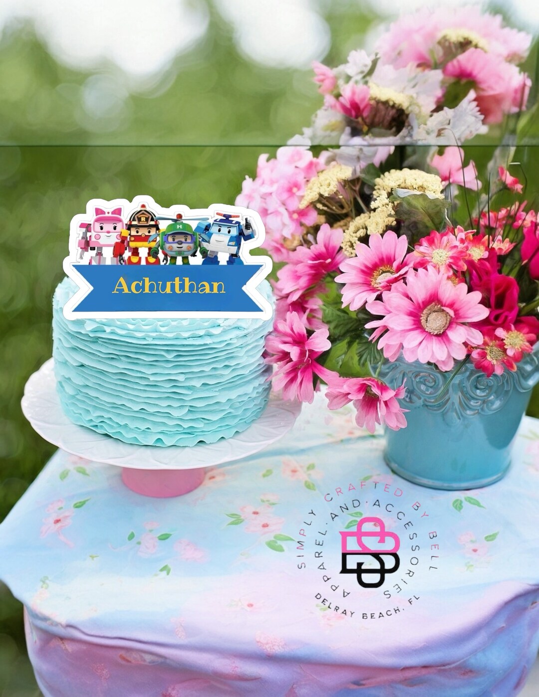 Personalized Robocar Poli Cake Topper: Custom Birthday Decor (digital ...