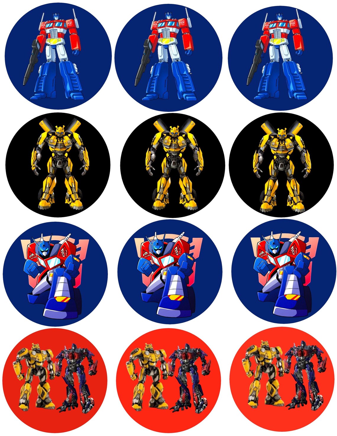 Superhero Rescue Bots Cupcake Toppers, Transforming Robot Digital ...