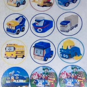 Robocar Poli Cupcake Toppers, Robocar Poli Cookie Topper, Kids Cupcake ...