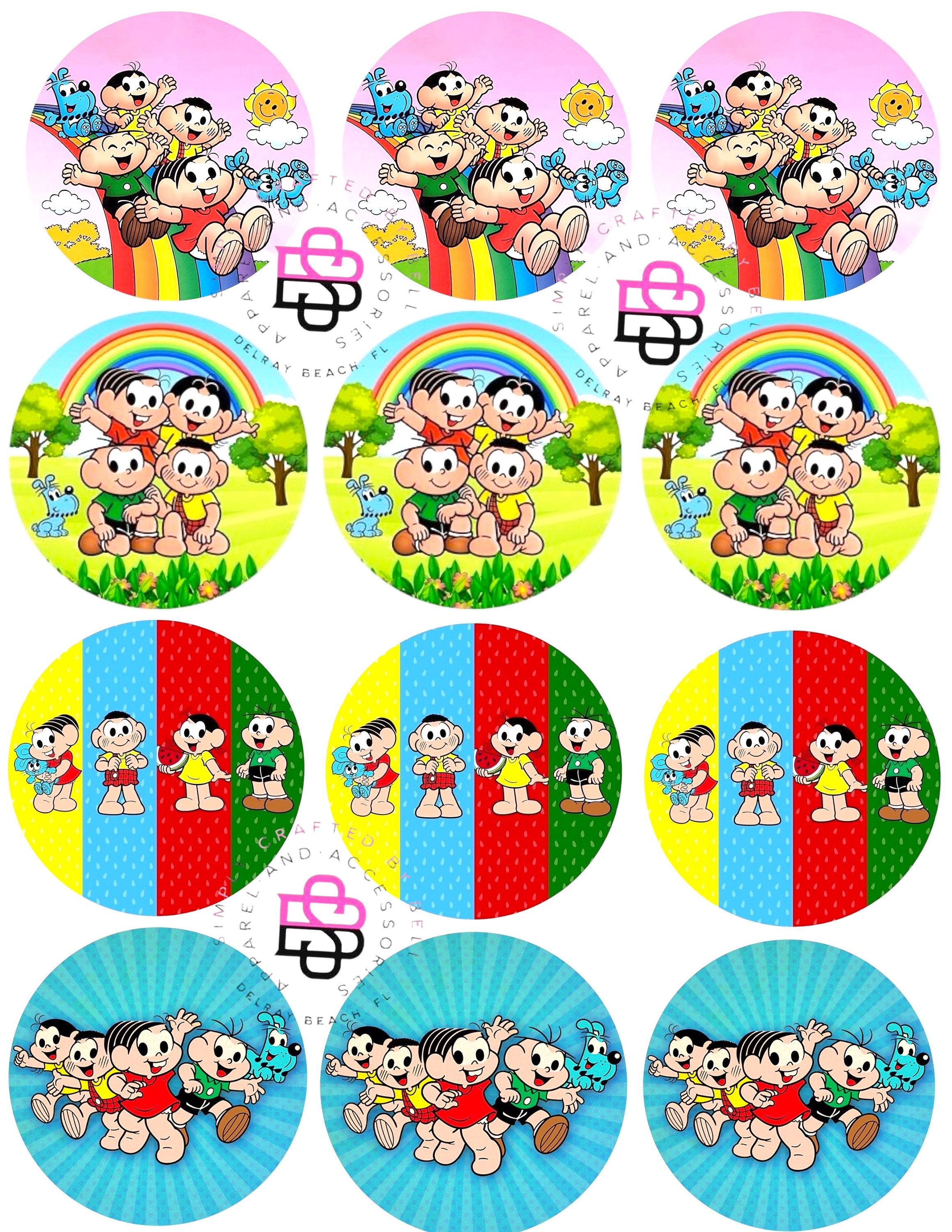 Monica and Friends Cupcake Toppers Turma Da Monica Cupcake Toppers ...