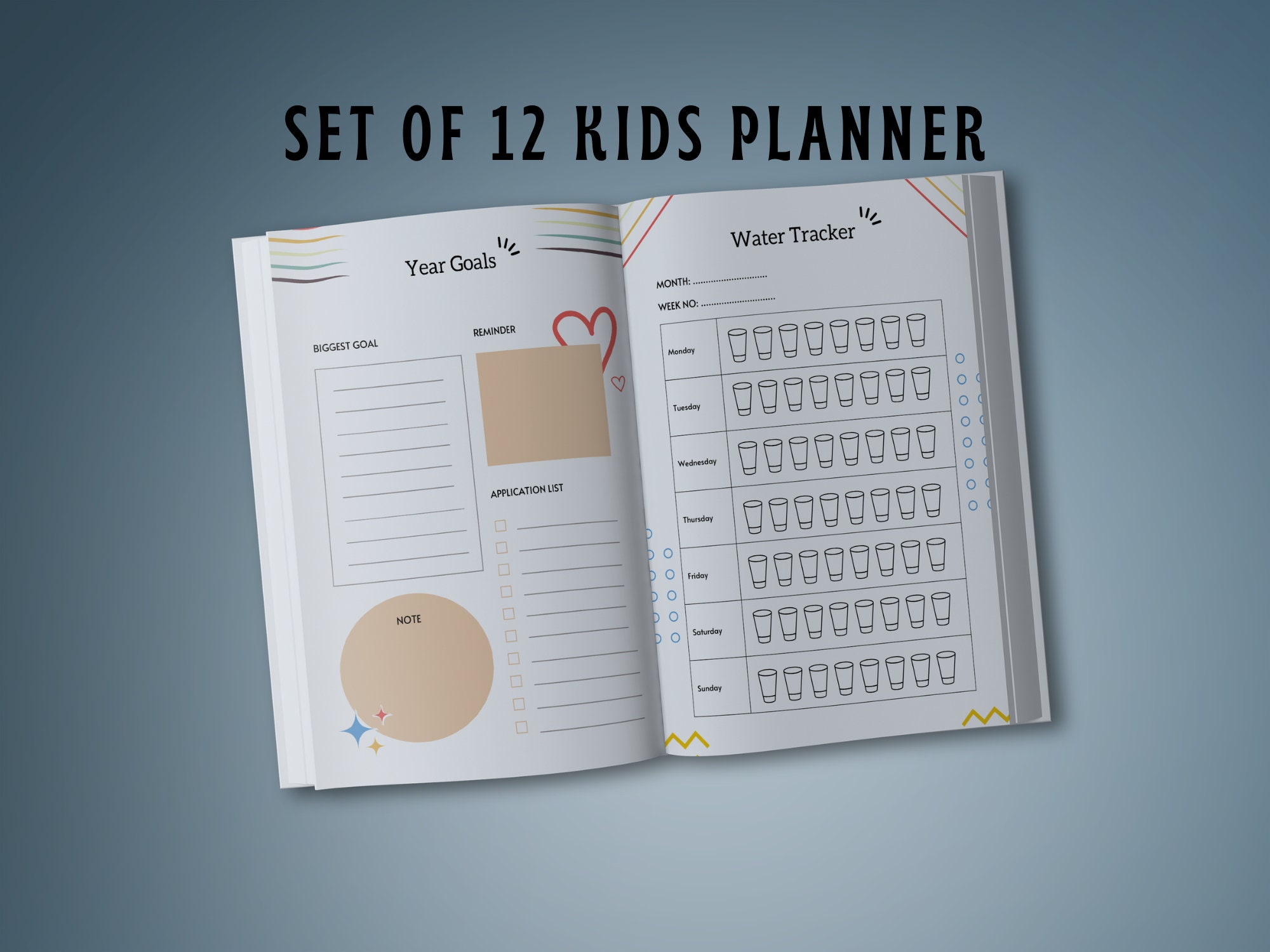 Kid Planner | Digital Kids Planner SVG | Daily Meal Planner | Self Love ...