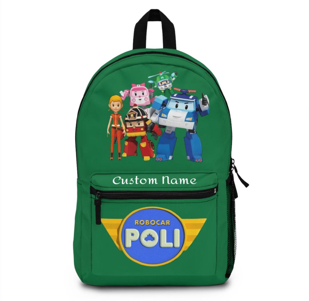 Robocar Poli Backpack: Personalized Kids School Bag, Birthday Gift ...