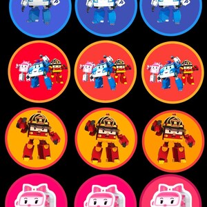 Robocar Poli Cupcake Topper | Custom Robocar Poli Cookie Toppers ...