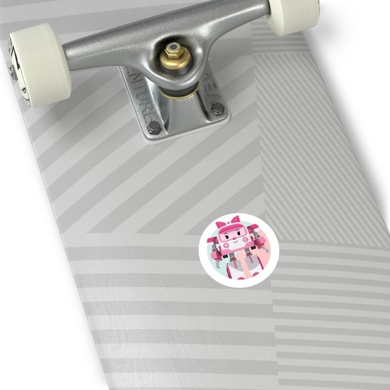 Round Robocar Poli Sticker | Kids Cartoon Character Sticker | Robocar ...