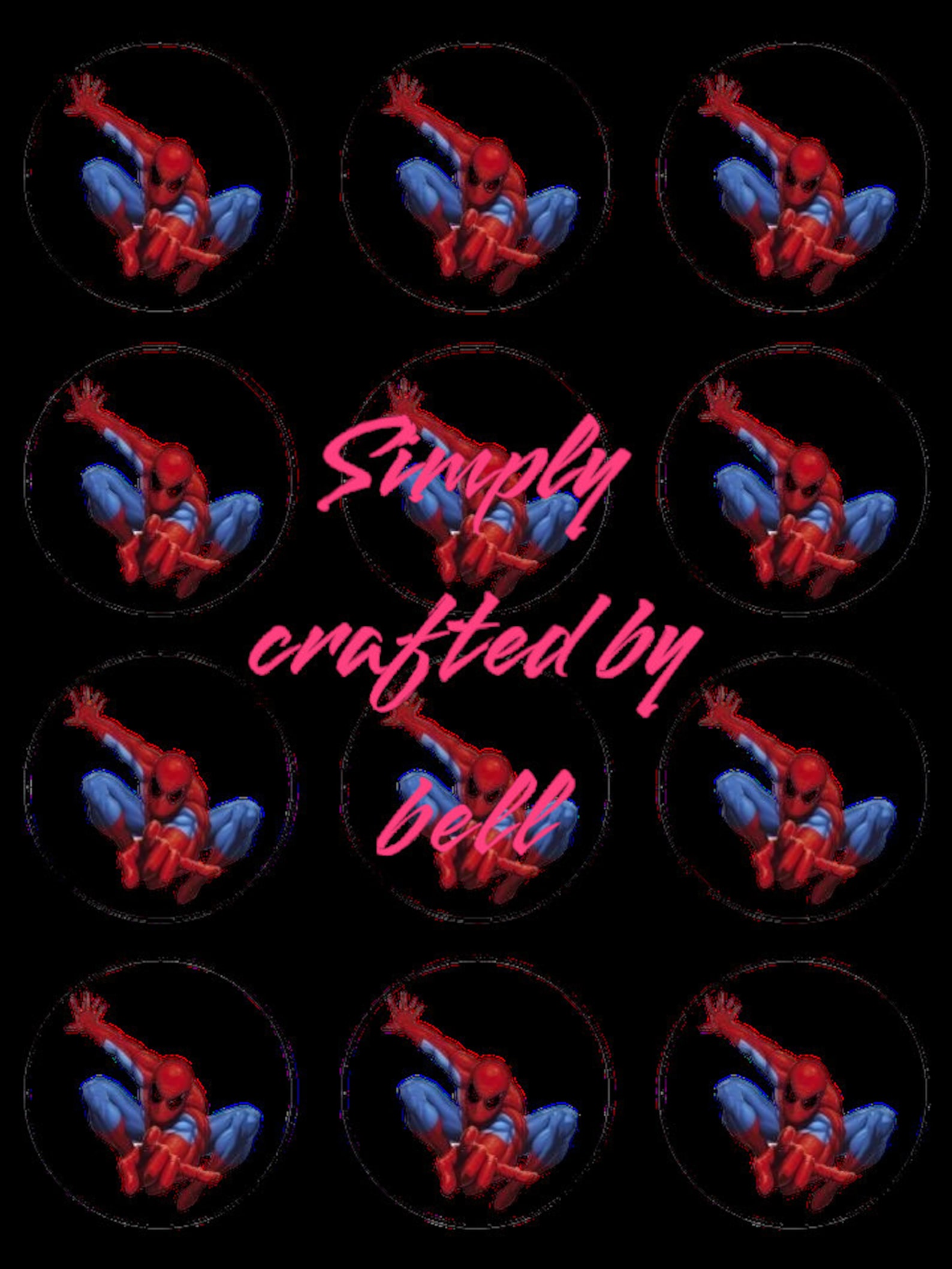 Custom Spider-man Round Cup Cake Topper Custom Super Hero Round Cookie ...