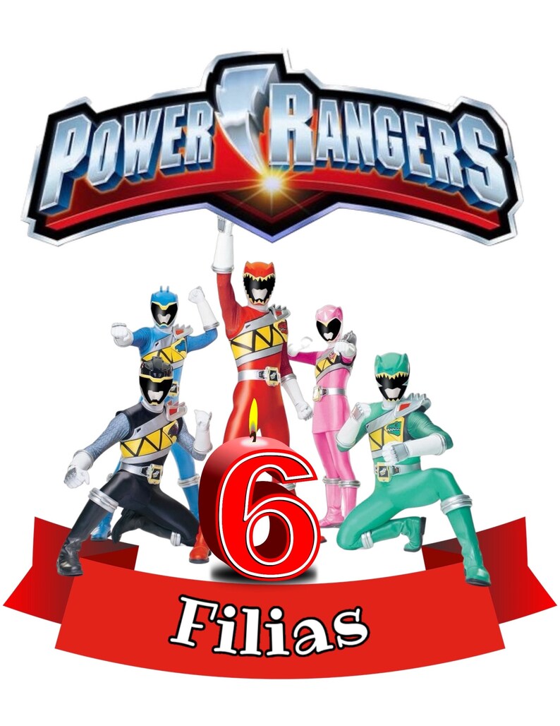 Custom Power Ranger Digita Cake Topper Kids Birthday Cake Topper ...