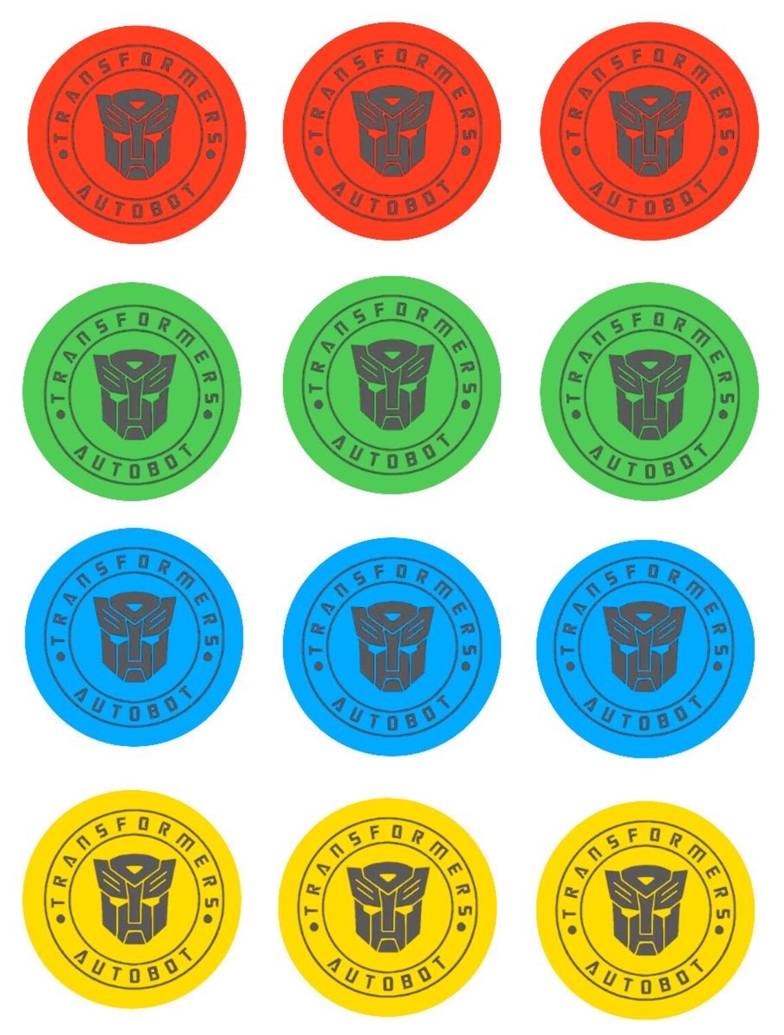 Rescue Bots Cupcake Toppers, Kids Rescue Bot Cupcake Toppers, Rescue ...