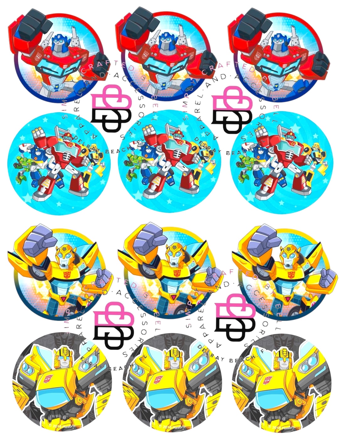 Rescue Bots Cupcake Toppers, Kids Transforming Robot Cupcake Toppers ...