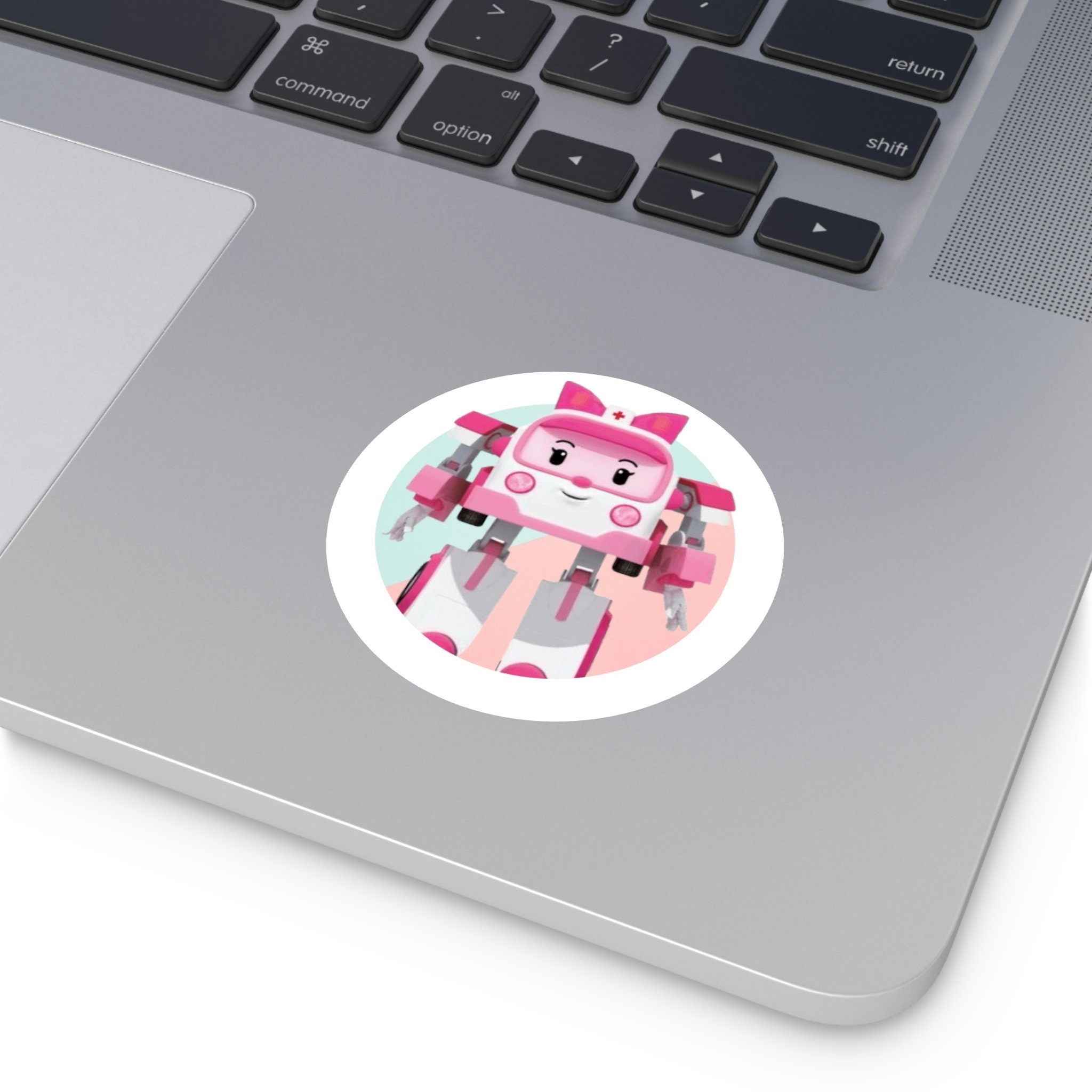Round Robocar Poli Sticker Kids Cartoon Character Sticker Robocar Poli ...