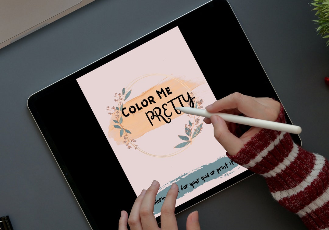 Digital and Printable Coloring Book With Floral Designs - Etsy