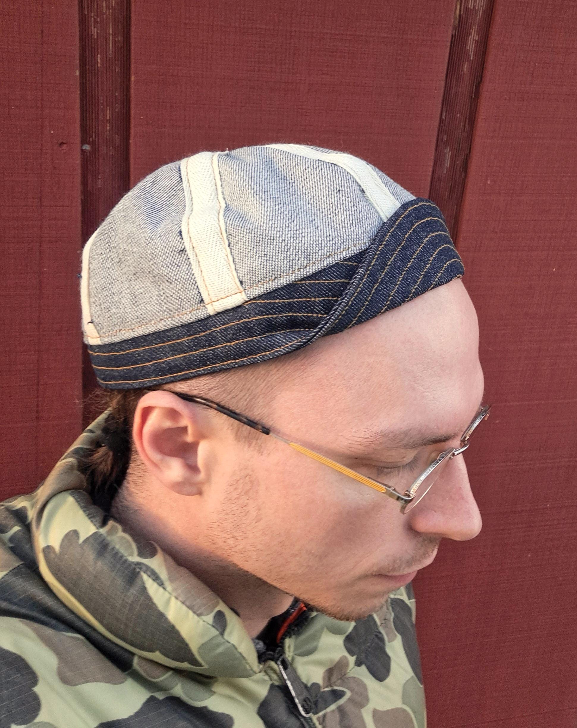 Baird Jeans Inside-out Denim Hat Welding Cap Blue Raw Denim Fitted ...