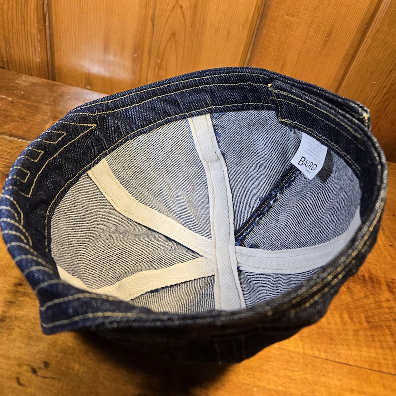 Baird Jeans Denim Hat Welding Cap Adjustable Strapback Blue Raw Denim ...