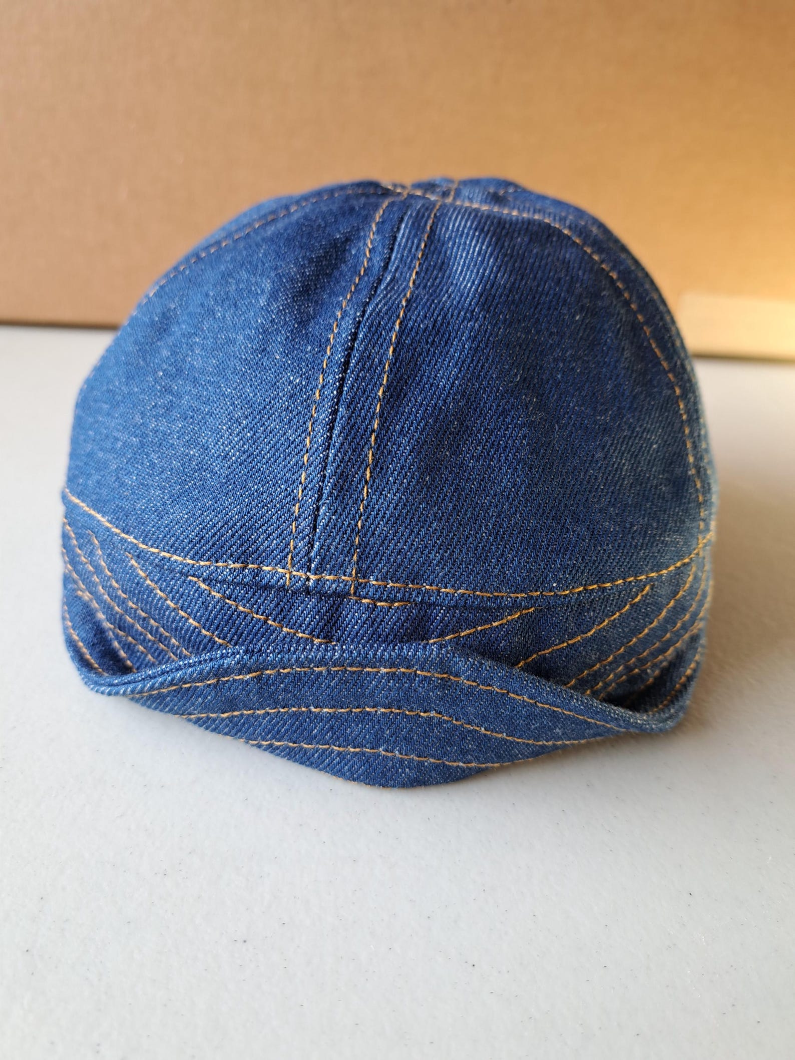 Baird Jeans Denim Hat Welding Cap Blue Raw Denim Fitted Military ...