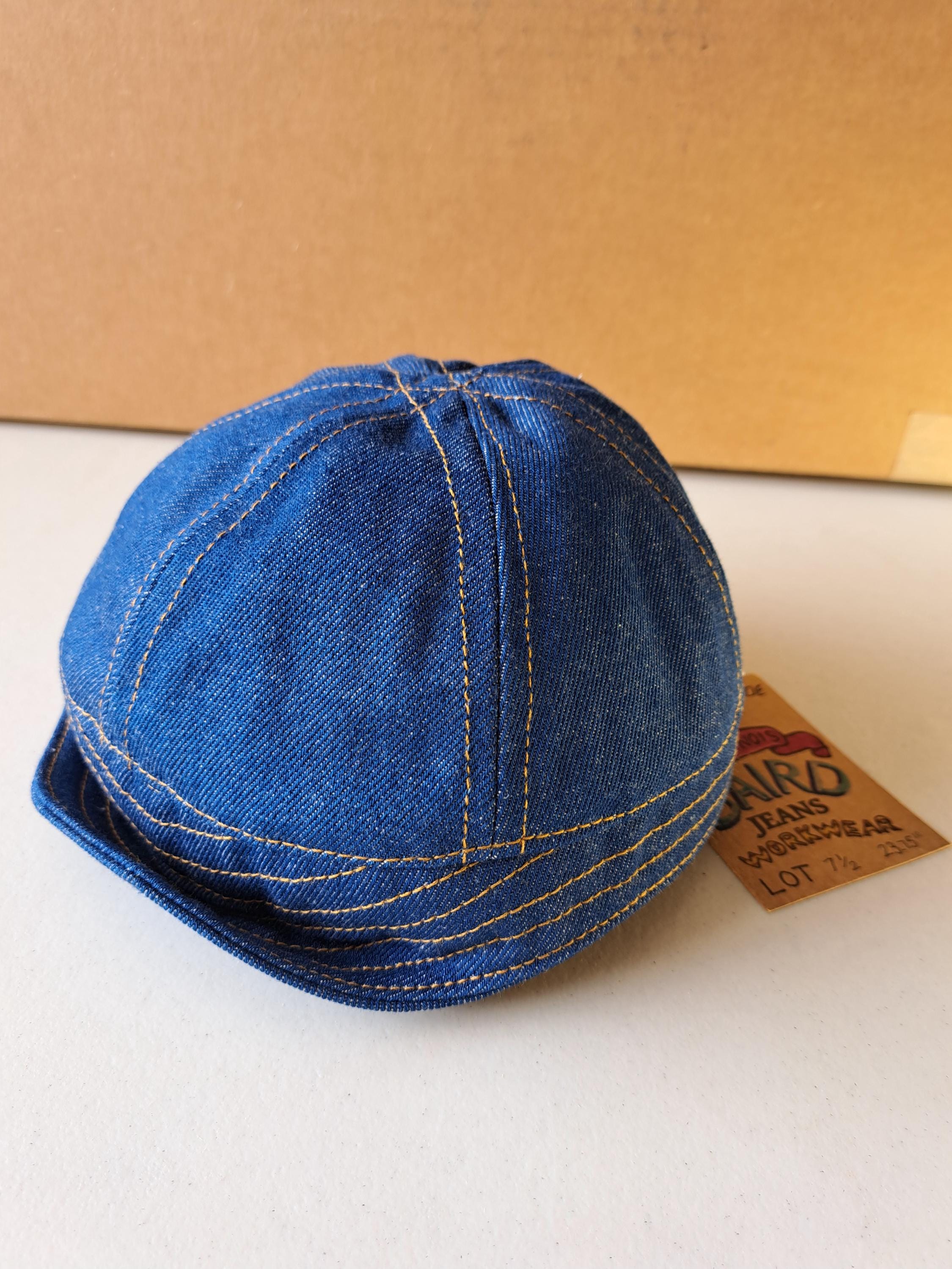 Baird Jeans Denim Hat Welding Cap Blue Raw Denim Fitted Military ...