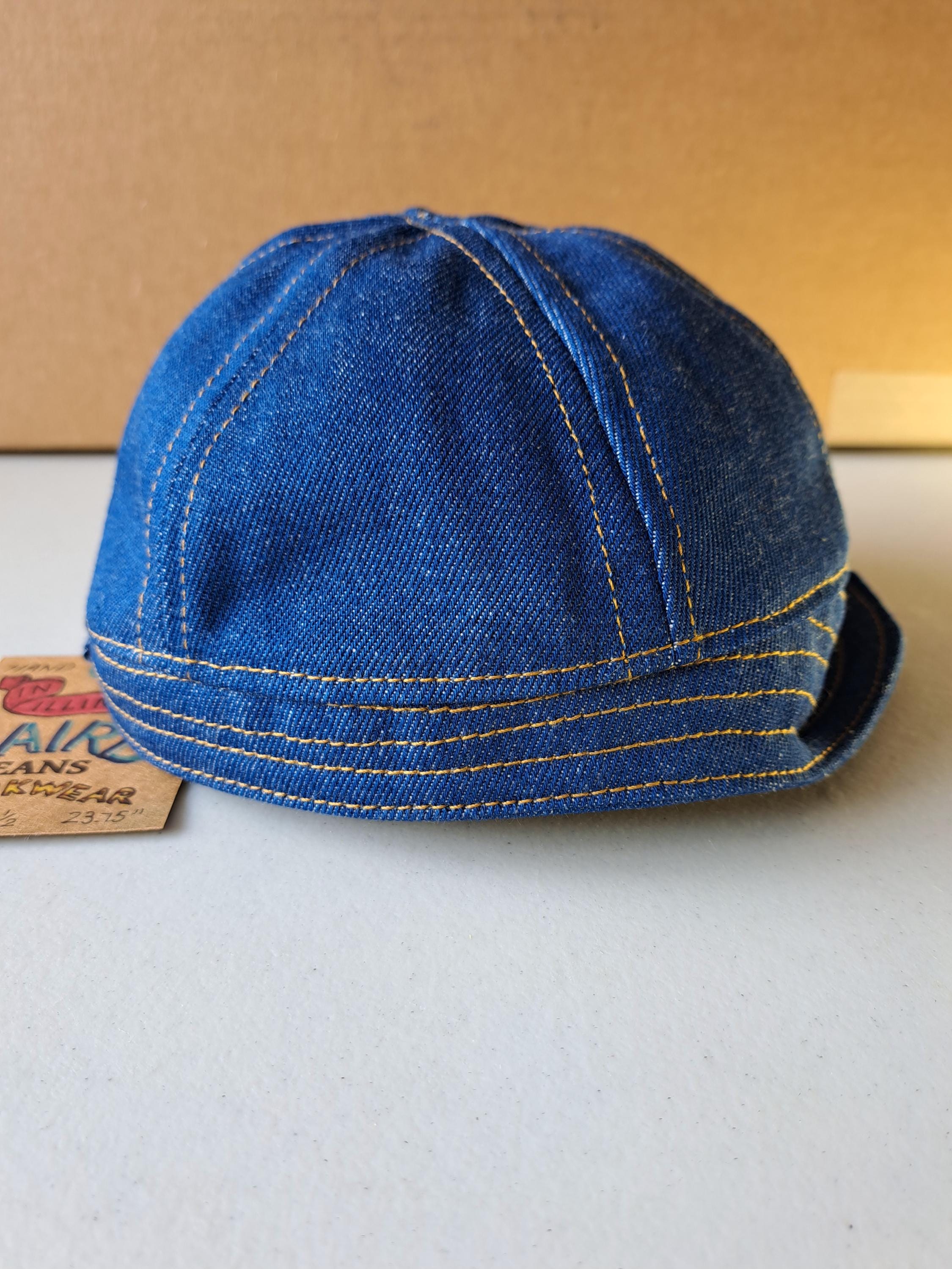 Baird Jeans Denim Hat Welding Cap Blue Raw Denim Fitted Military ...