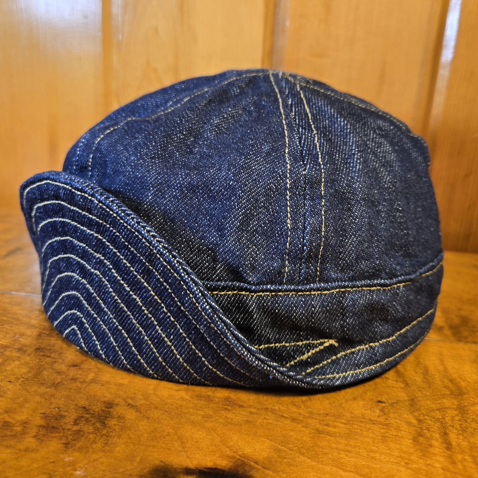 Baird Jeans Denim Hat Welding Cap Adjustable Strapback Blue Raw Denim ...