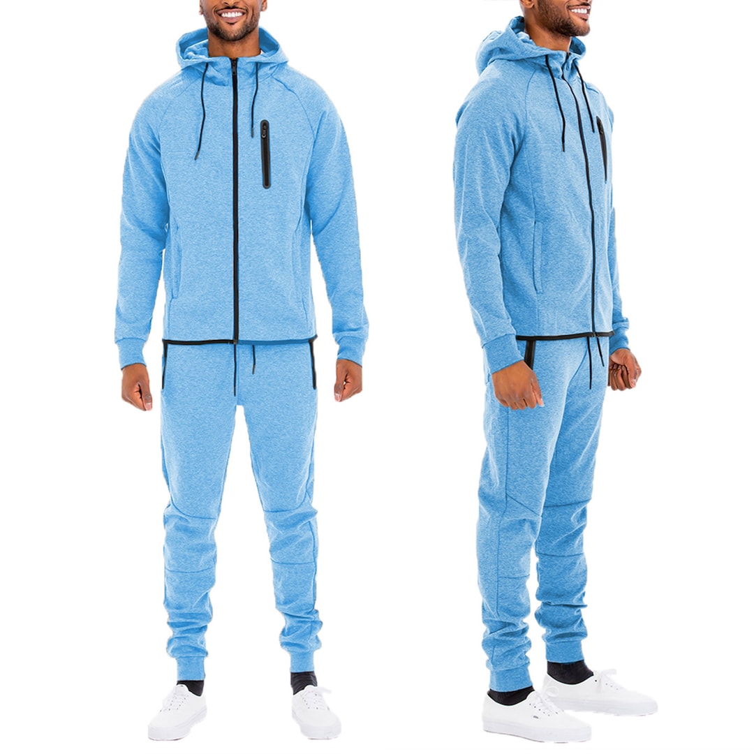 Unisex Sky Blue Dynamic Tech Track Suit Zip up Jacket and Jogger - Etsy