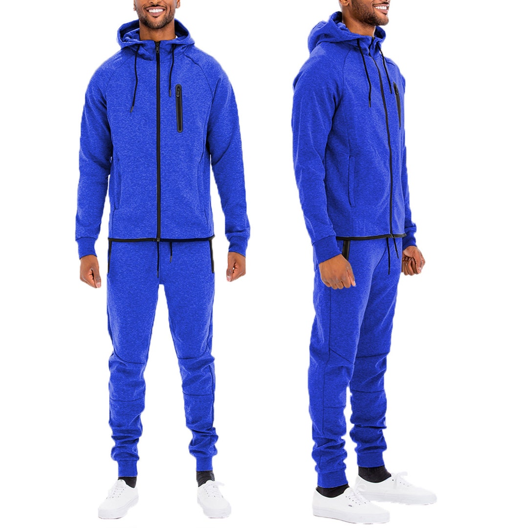 Unisex Royal Blue Dynamic Tech Track Suit Zip up Jacket and Jogger - Etsy